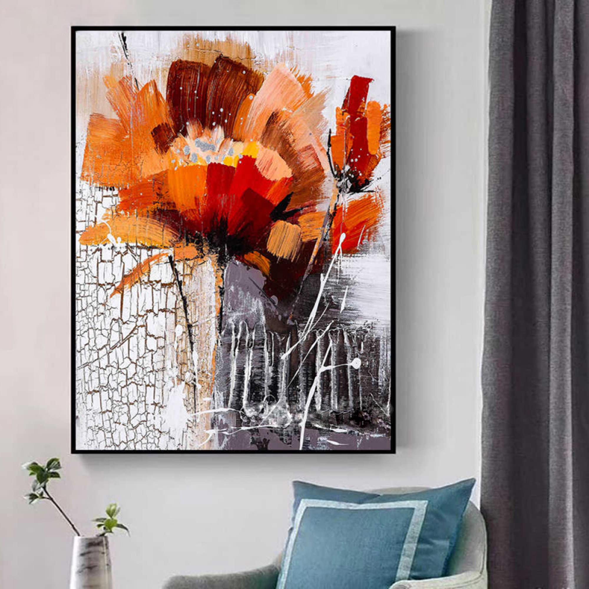 Diy Diamond Painting Abstract Painting Red Full Diamond Embroidery Diy ...