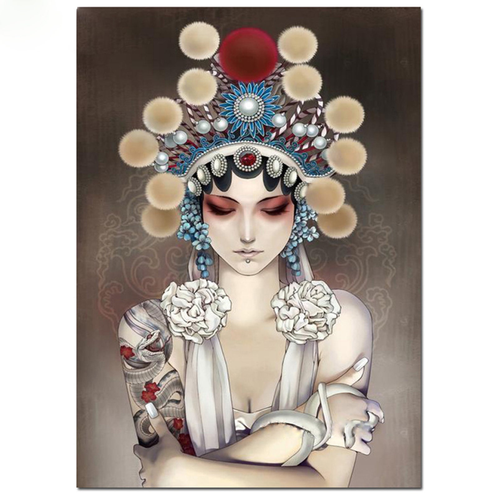5d DIY Chinese Traditional Drama Peking Opera Woman Diamond - Etsy