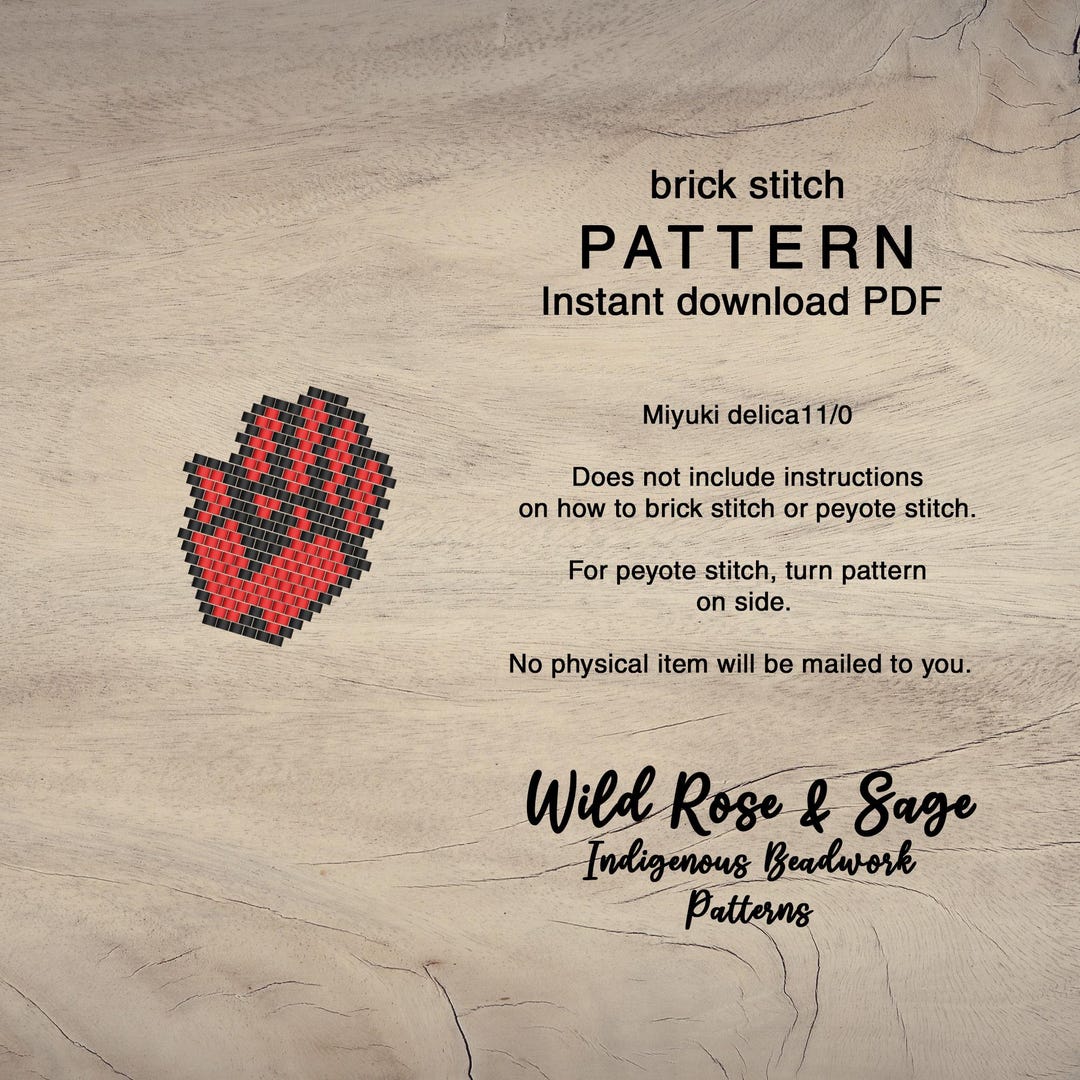 MMIW Stolen Sisters Bead Brick Stitch Pattern for Stud Earrings or Pin ...