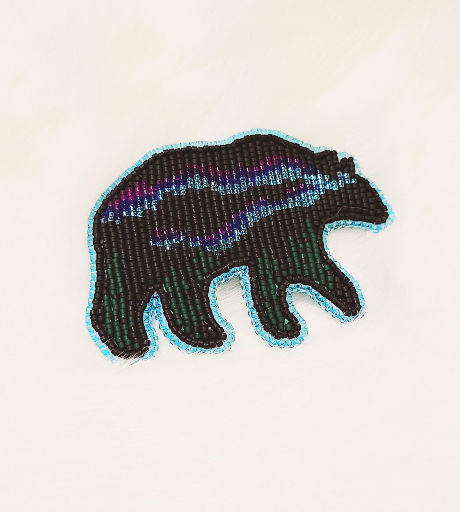 Bear PDF Indigenous Beading Pattern | Seed Bead Template | Flat Stitch ...