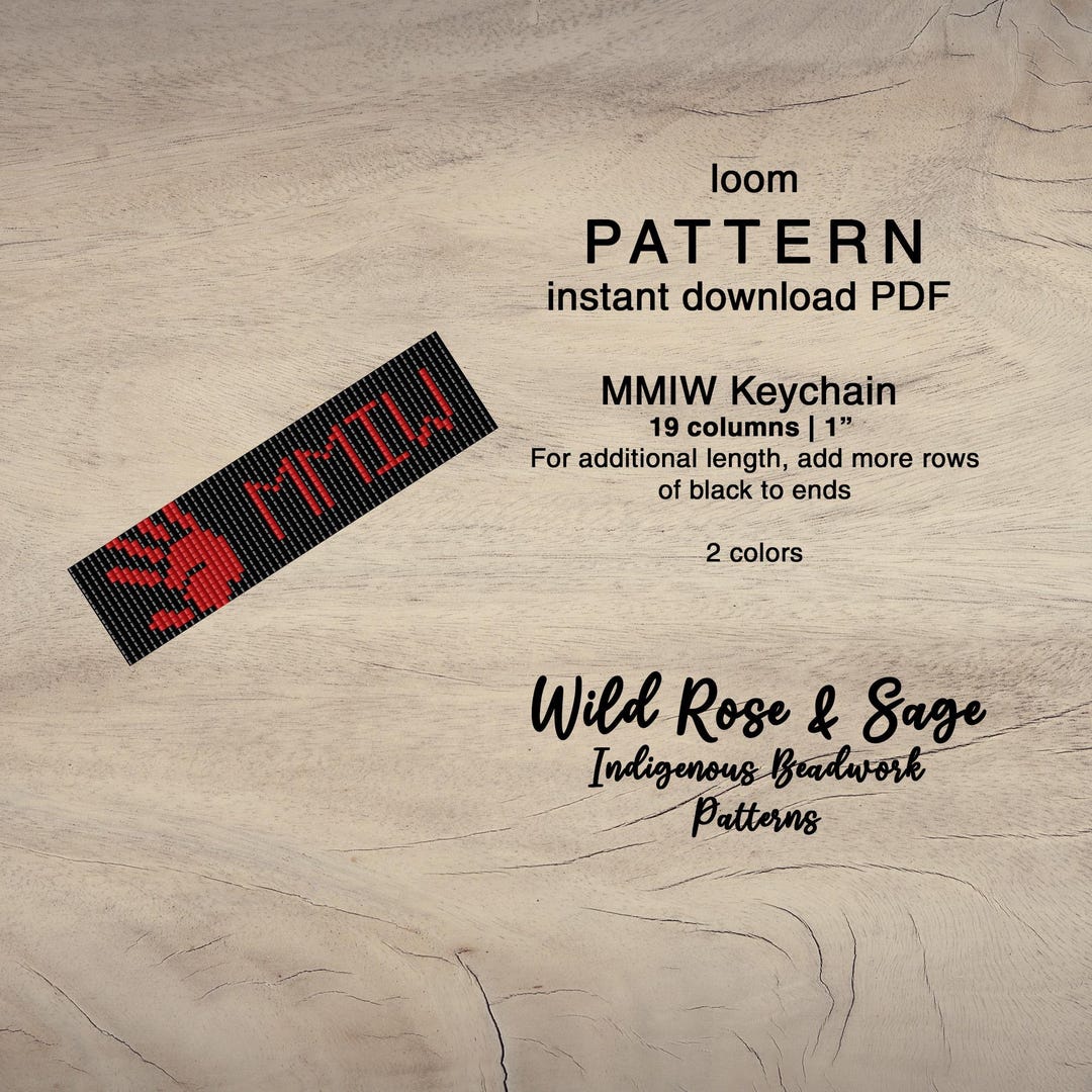 MMIP MMIW Stolen Sisters Bead Loom Pattern for Keychain | Missing and ...