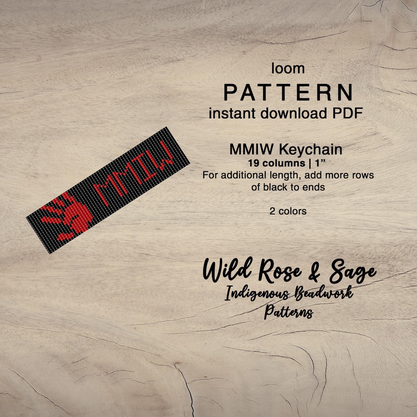 MMIP MMIW Stolen Sisters Bead Loom Pattern for Keychain | Missing and ...