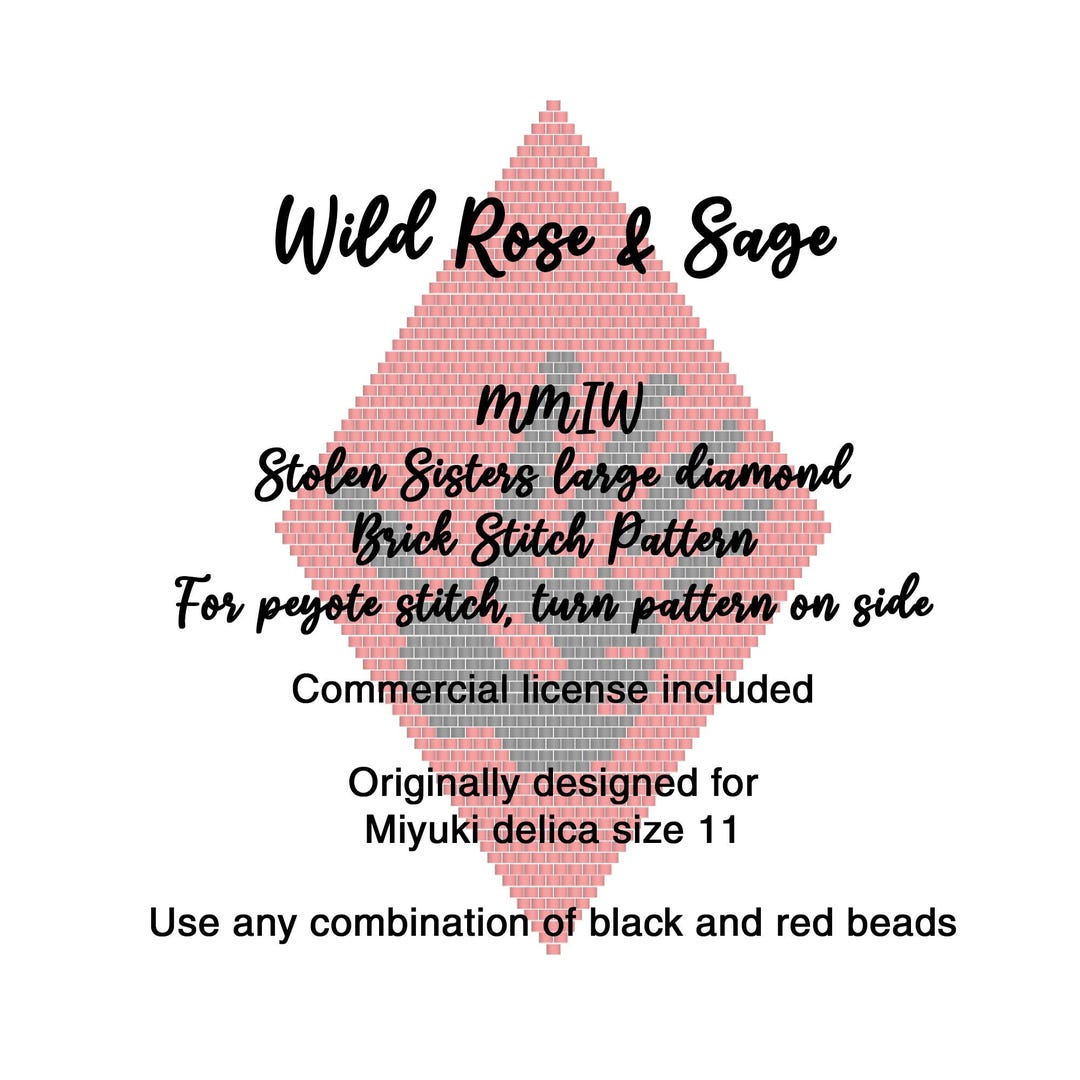 MMIW Stolen Sisters Brick Stitch or Peyote Pattern | Large Seed Bead ...