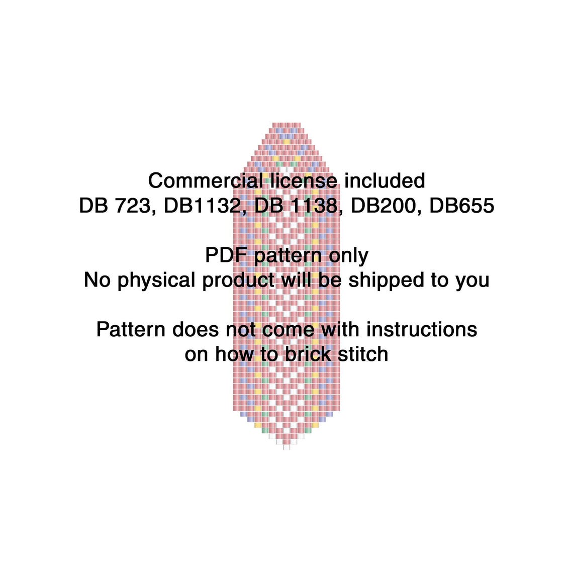 Metis Sash Seed Bead Fringe Earring Pattern | Brick Stitch Seed Beaded ...