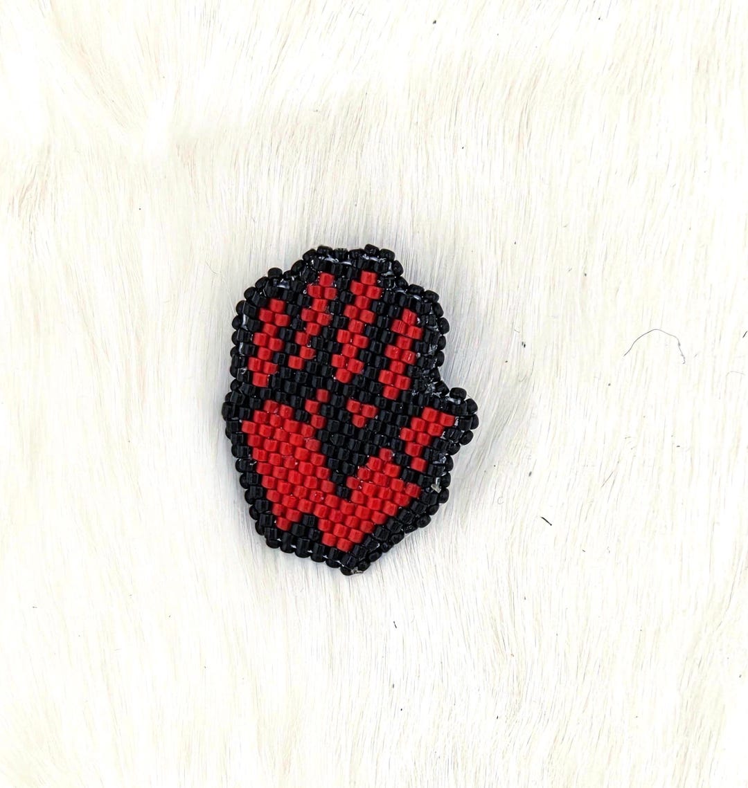 Red Handprint | MMIWG2 | MMIP Indigenous Beadwork | Native Owned ...