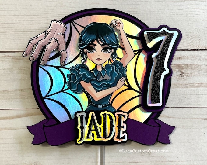 Wednesday Cake Topper Wednesday Addams Cake Topper - Etsy