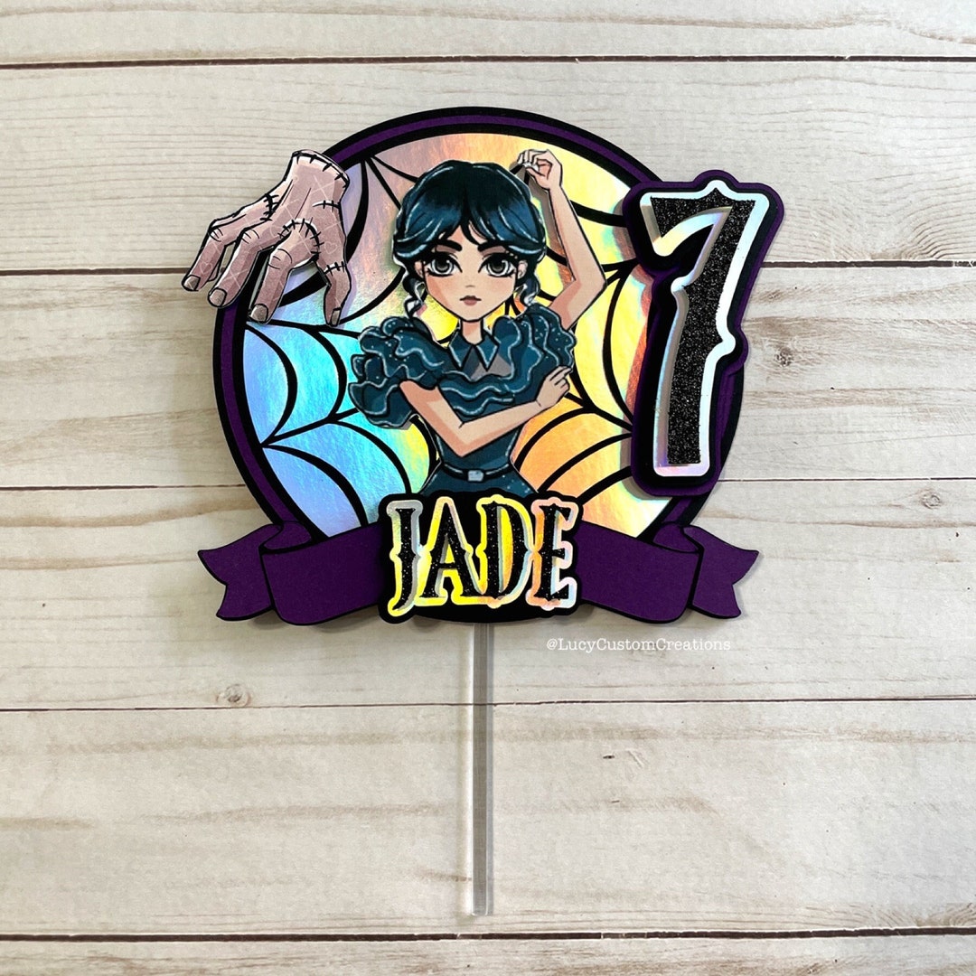 Wednesday Cake Topper - Wednesday Addams Cake Topper - Etsy