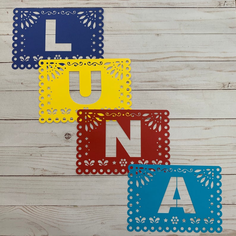 Fiesta Name Banner Mexican Fiesta Banner Papel Picado - Etsy