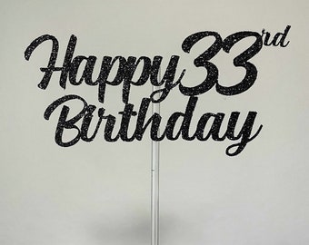 Happy 33rd Cake - Etsy