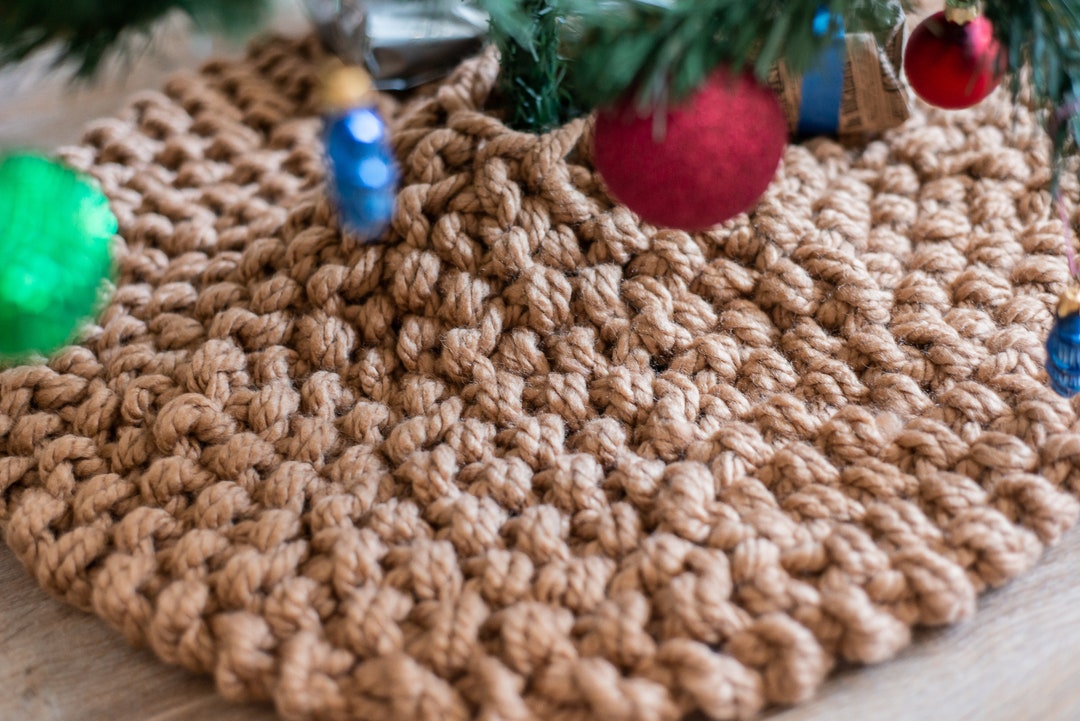 Beige Tree Skirt Brown Skirt Tree Wrap Chunky Knit Skirt Color Choice ...