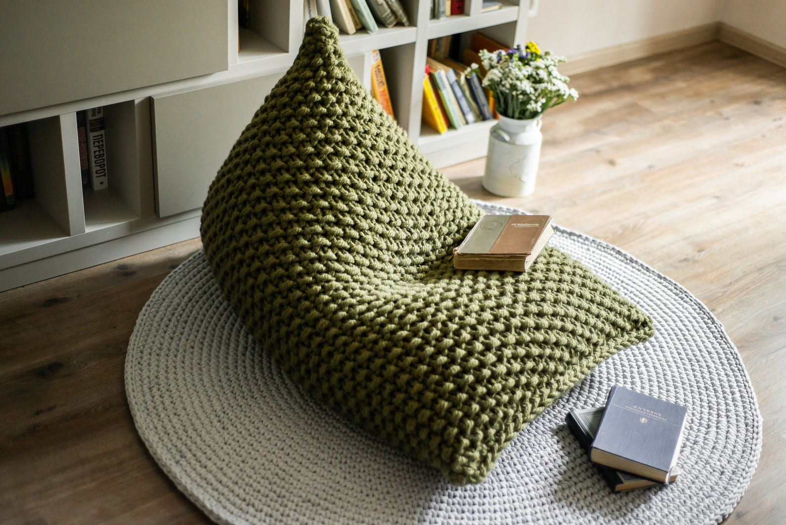 Adult Bean Bag Chair Green Chair Lounger Bean Chair for - Etsy