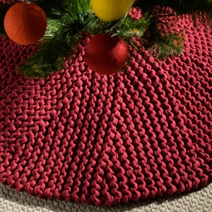 Christmas Tree Skirt, Copper Tree Wrap, Knitted Tree Skirt, Jumbo Tree ...