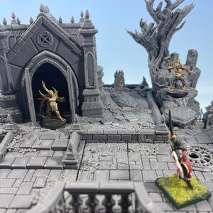 Graveyard and Crypt - Dragon's Rest - 28mm - 3D Printed - Fantasy ...