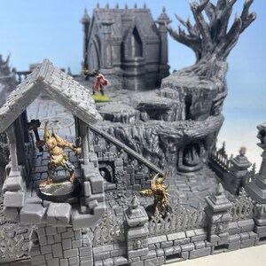 Graveyard and Crypt - Dragon's Rest - 28mm - 3D Printed - Fantasy ...
