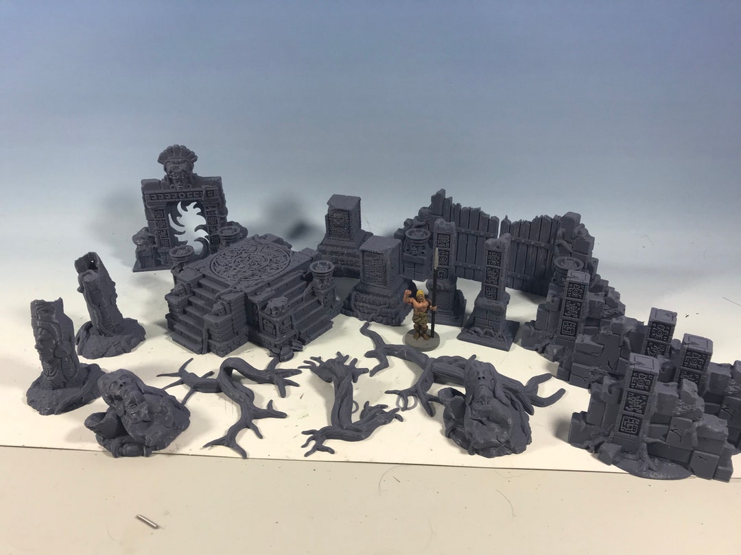 Savage Atoll - Jungle Ruins Play Set - 3d Printed Jungle Ruins - Dnd ...