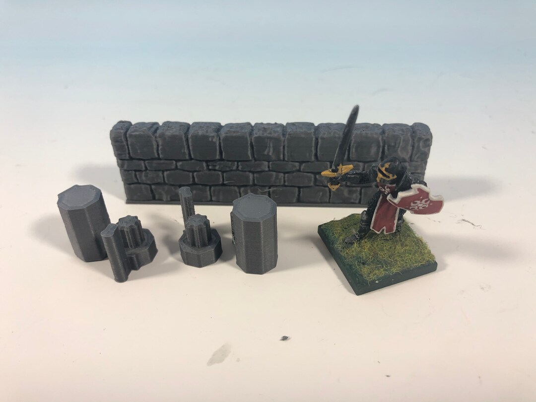 Dungeonsticks Single Long Dungeon Stone Wall and Connectors - Openforge ...