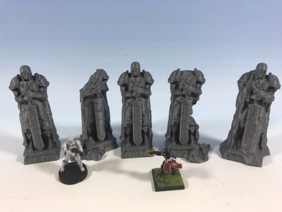 Statue Set 0f 5 Dungeons and Dragons Pathfinder Dwarven | Etsy