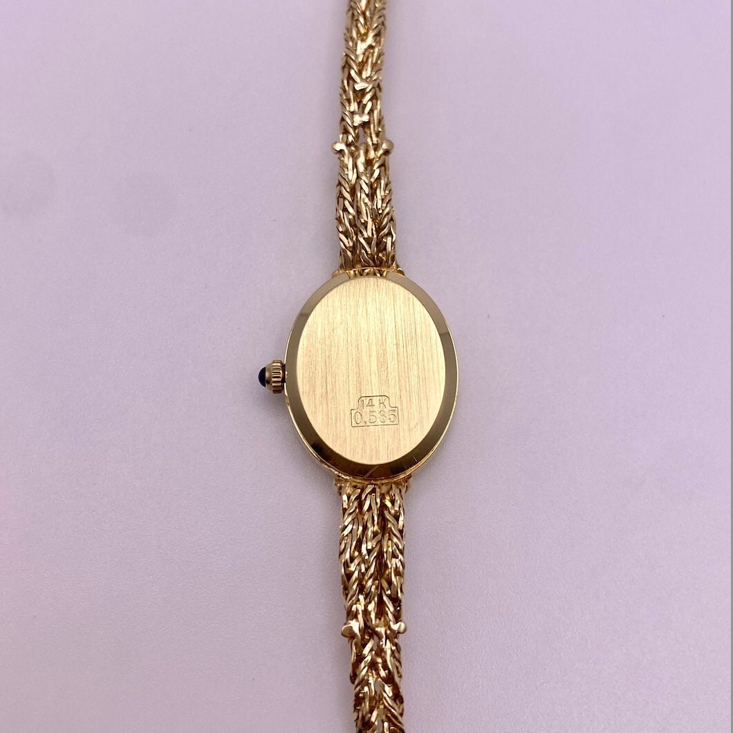 14k Yellow Gold Vintage PB Quartz Ladies Watch - Etsy
