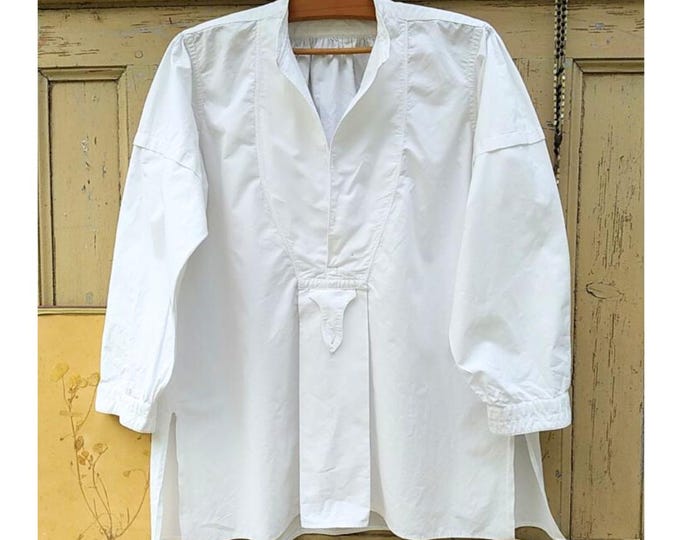 Antique French 1940's White Cotton Blouse ~ Initialled French Dress ...
