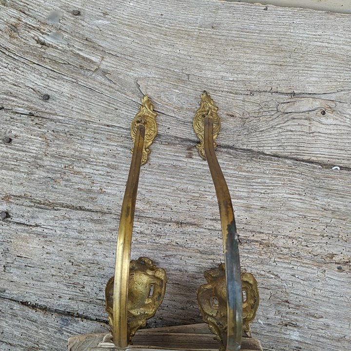 Antique French Bronze Drapery Tiebacks Signed French Empire Bronze ...