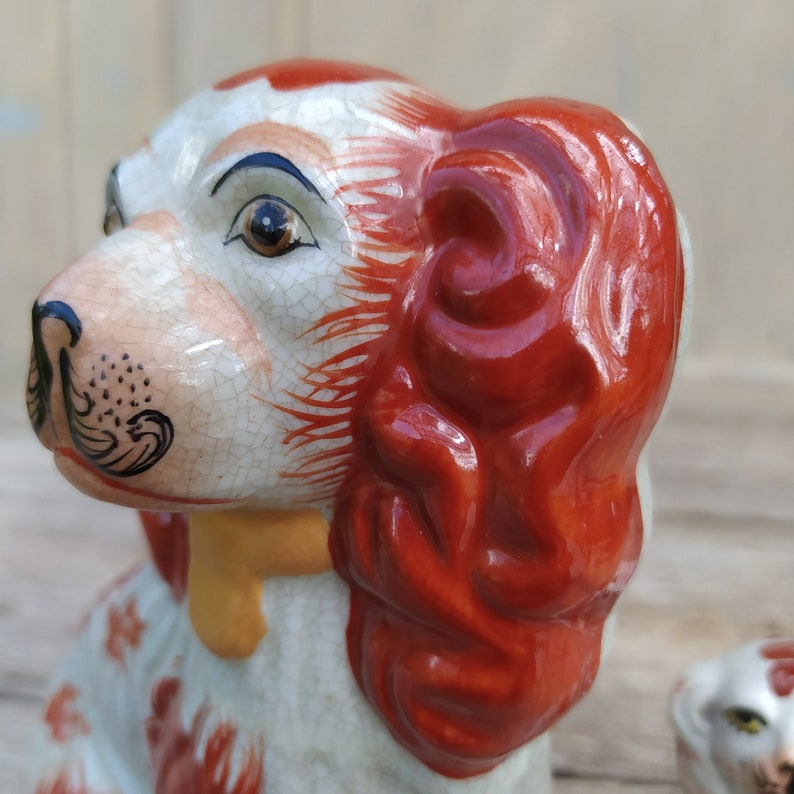 Antique Staffordshire Dogs: English Wally Dogs, Victorian Russet ...