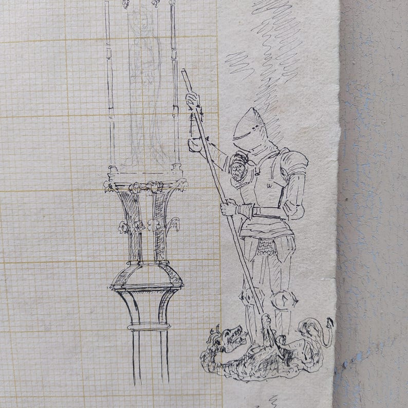 Antique 1900's Architect Drawings George. A. Crawley British Architect ...