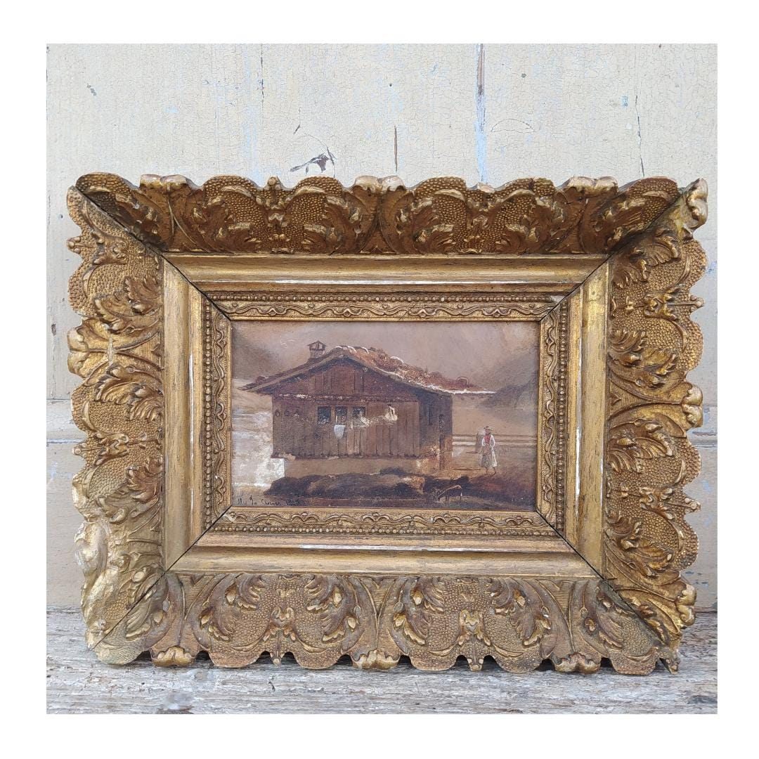 Cute Antique French Gilt Frame French Louis Picture Frame Baroque Style ...