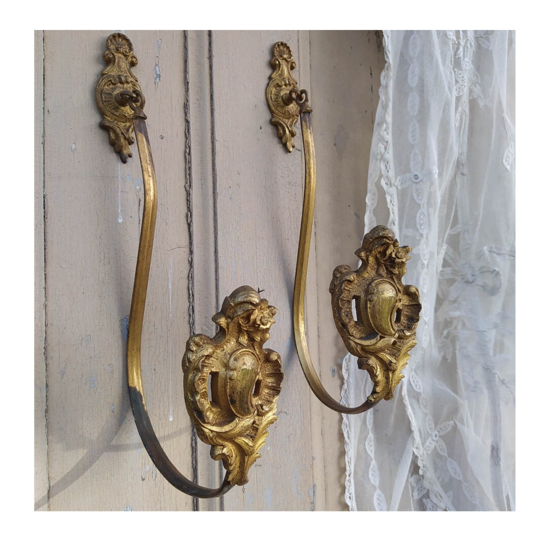 Antique French Bronze Drapery Tiebacks Signed French Empire Bronze ...