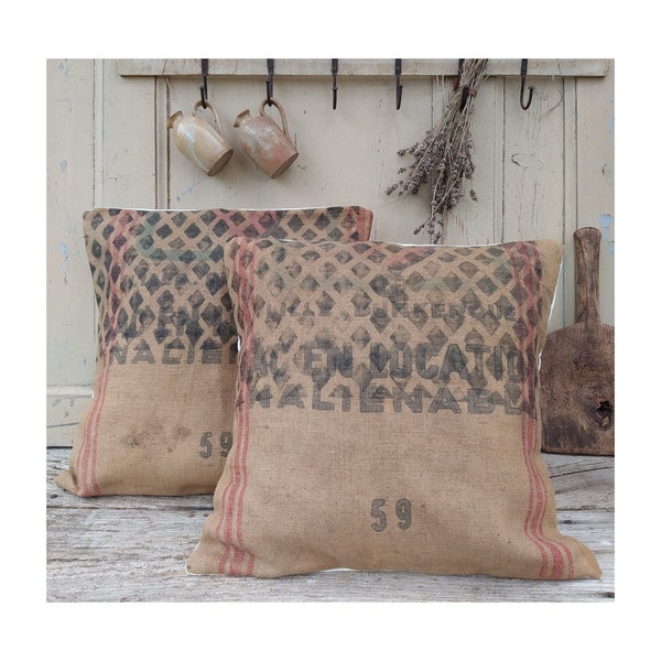 Hessian Cushion - Etsy