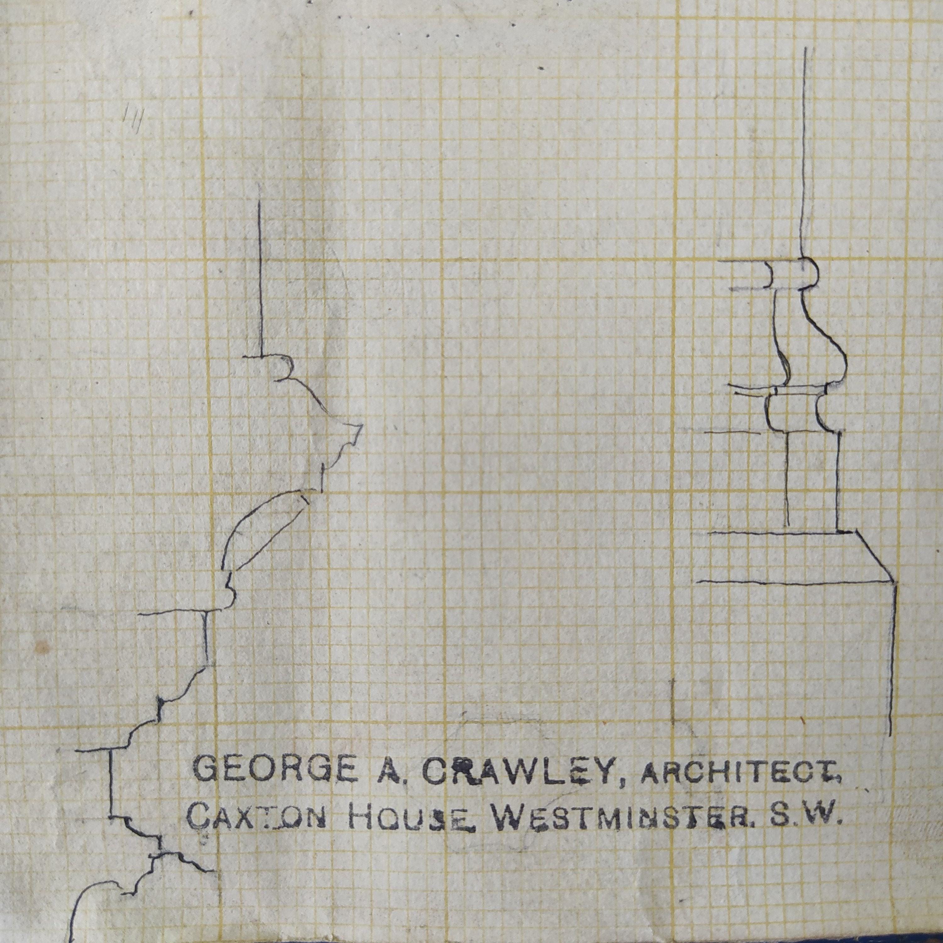 Antique 1900's Architect Drawings George. A. Crawley British Architect ...