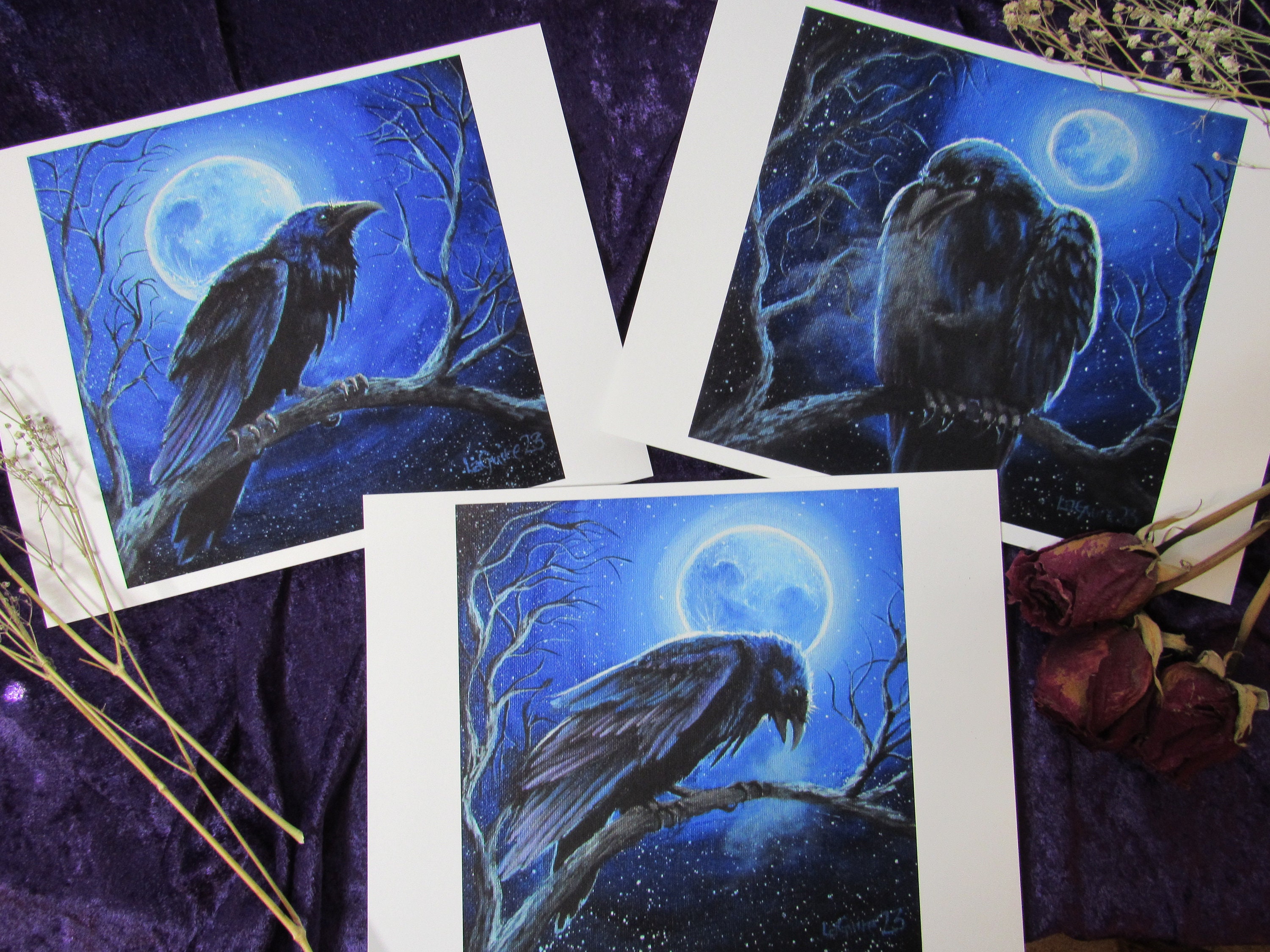 Raven Ravens Prints Art Artwork Print Spooky Magical - Etsy