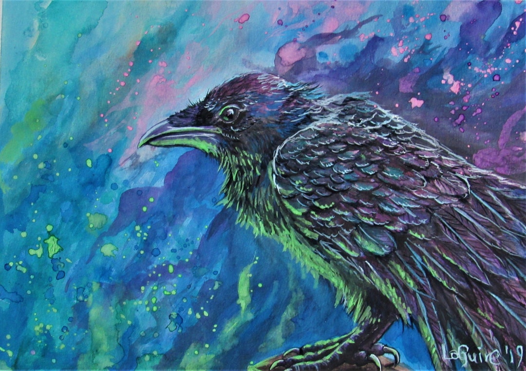 Raven, Ravens, Watercolor, Print, Prints, Gift, Gift Ideas, Spells ...