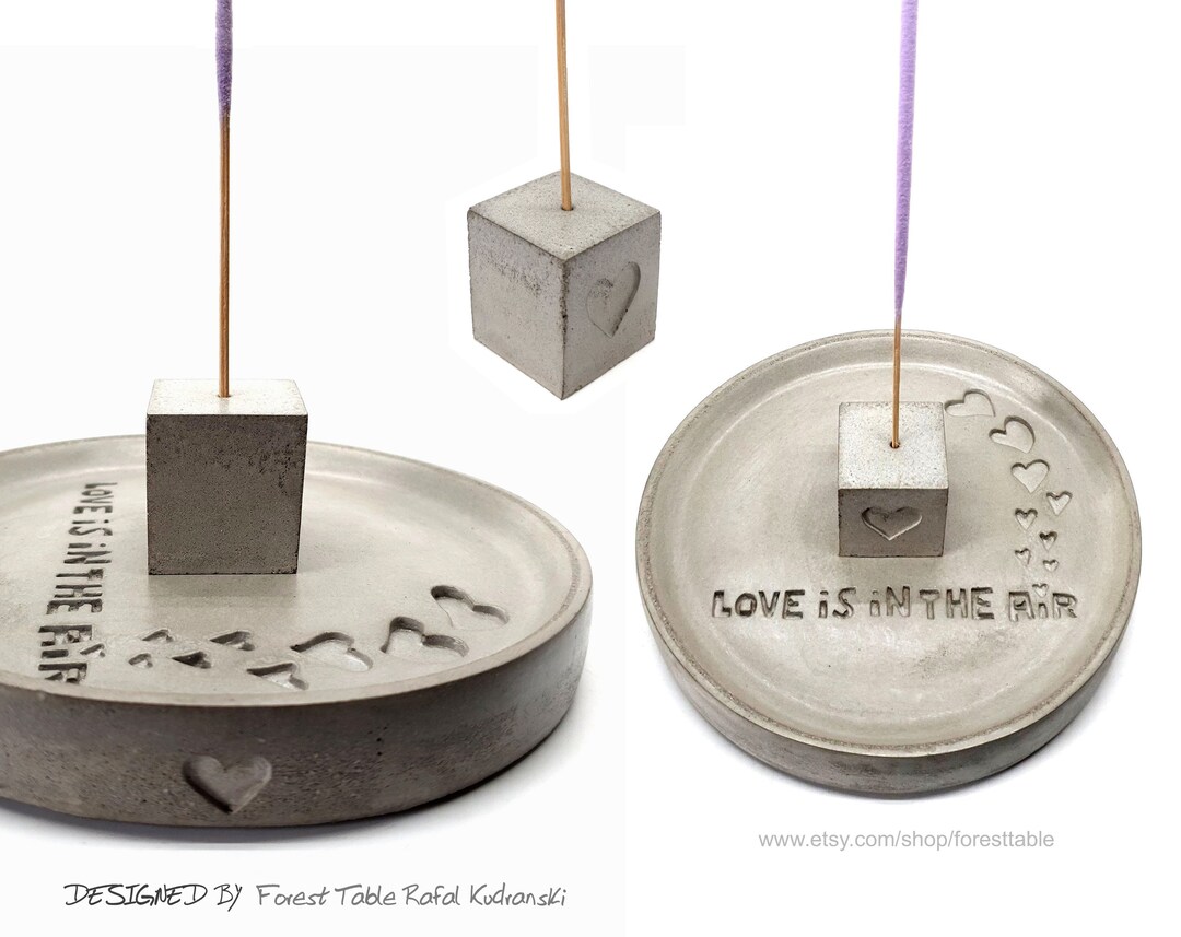 Grey Concrete Incense Cube Incense Burner Grey Holder My - Etsy