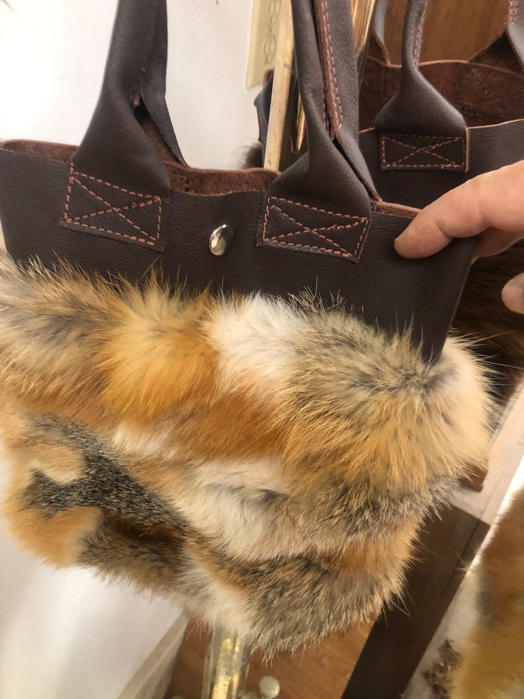 High Quality Grey Fox Handbag - Etsy