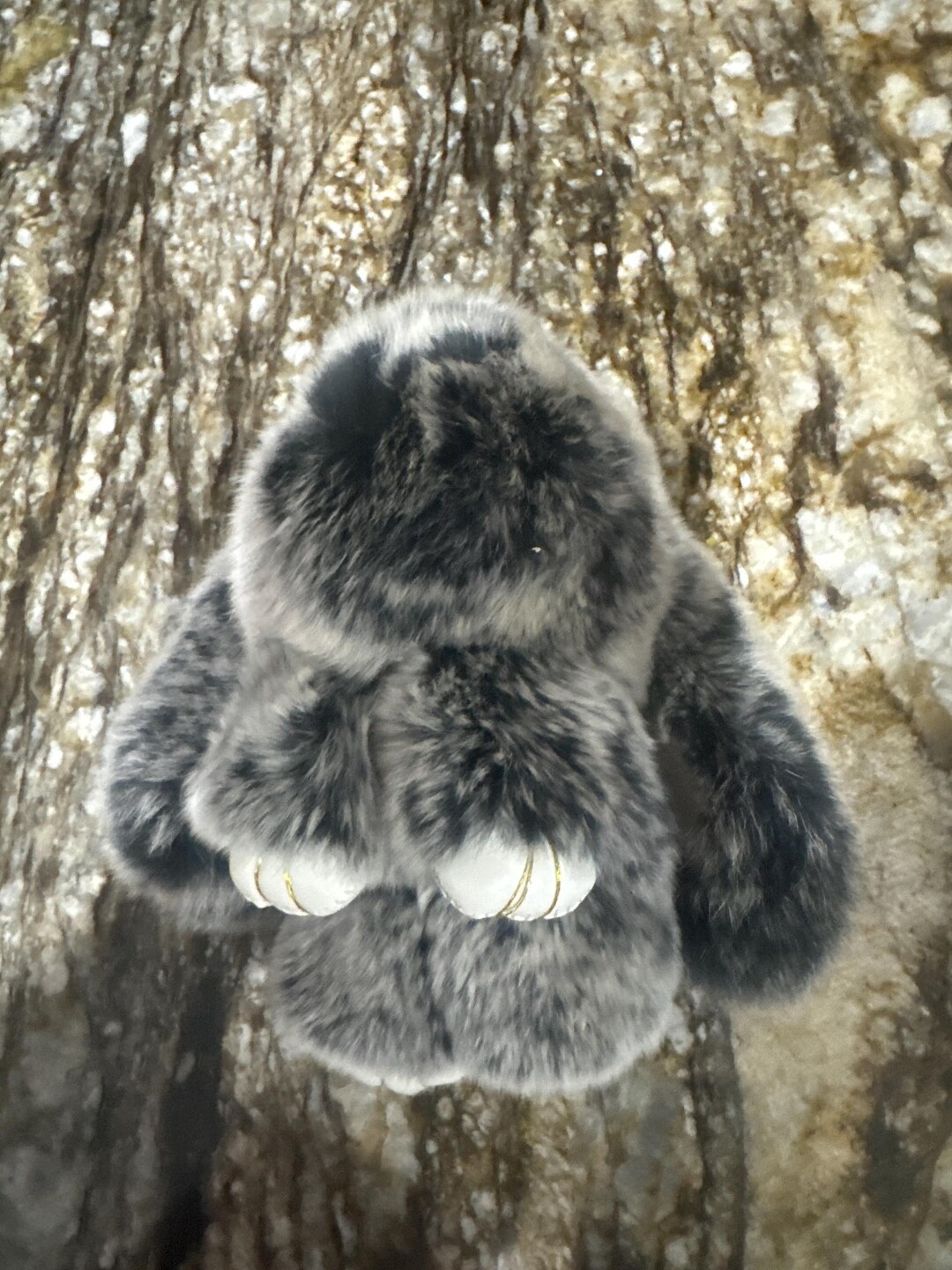 Rabbit Fur Key Chain Bunny - Etsy