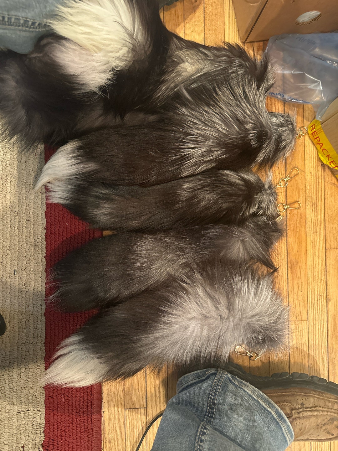 Silver Fox Tails - Etsy