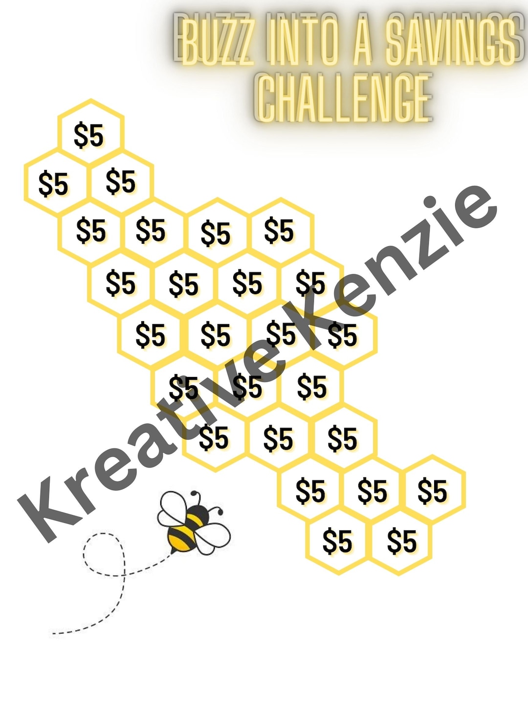 Buzz Into a New Savings Challenge/ Savings Challenge/ Budgeting - Etsy