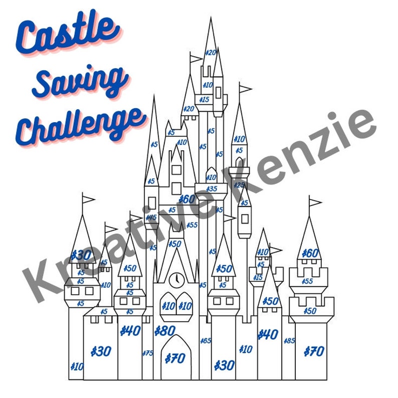Castle Savings Challenge - Etsy