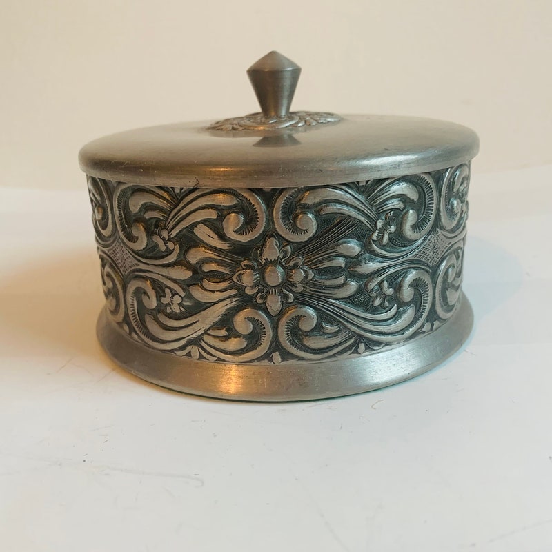 Pewter Jewelry Box - Etsy