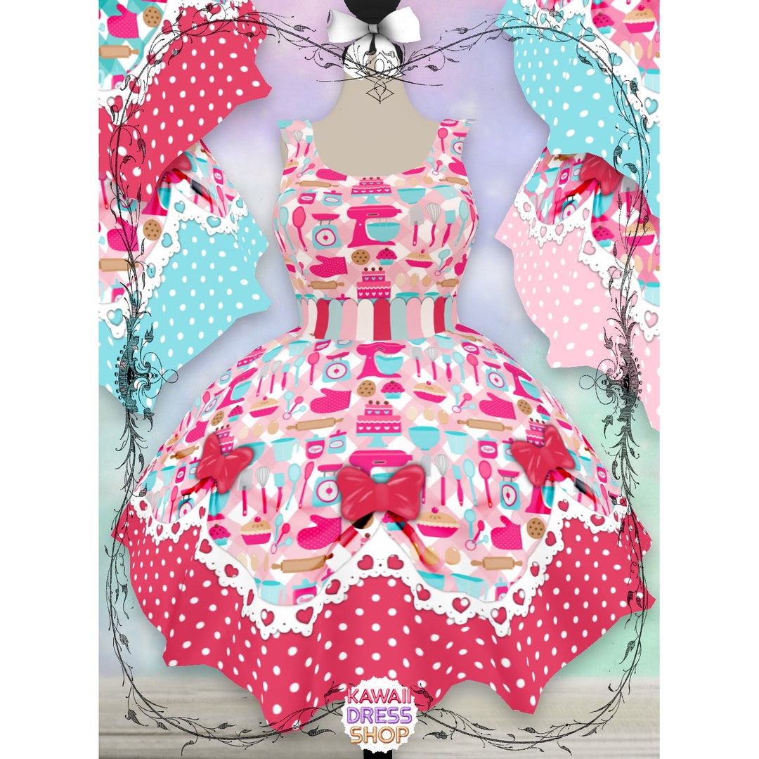Bakery Shop Dress XS-3XL Baking Dress, Kawaii Dress, Love to Bake ...