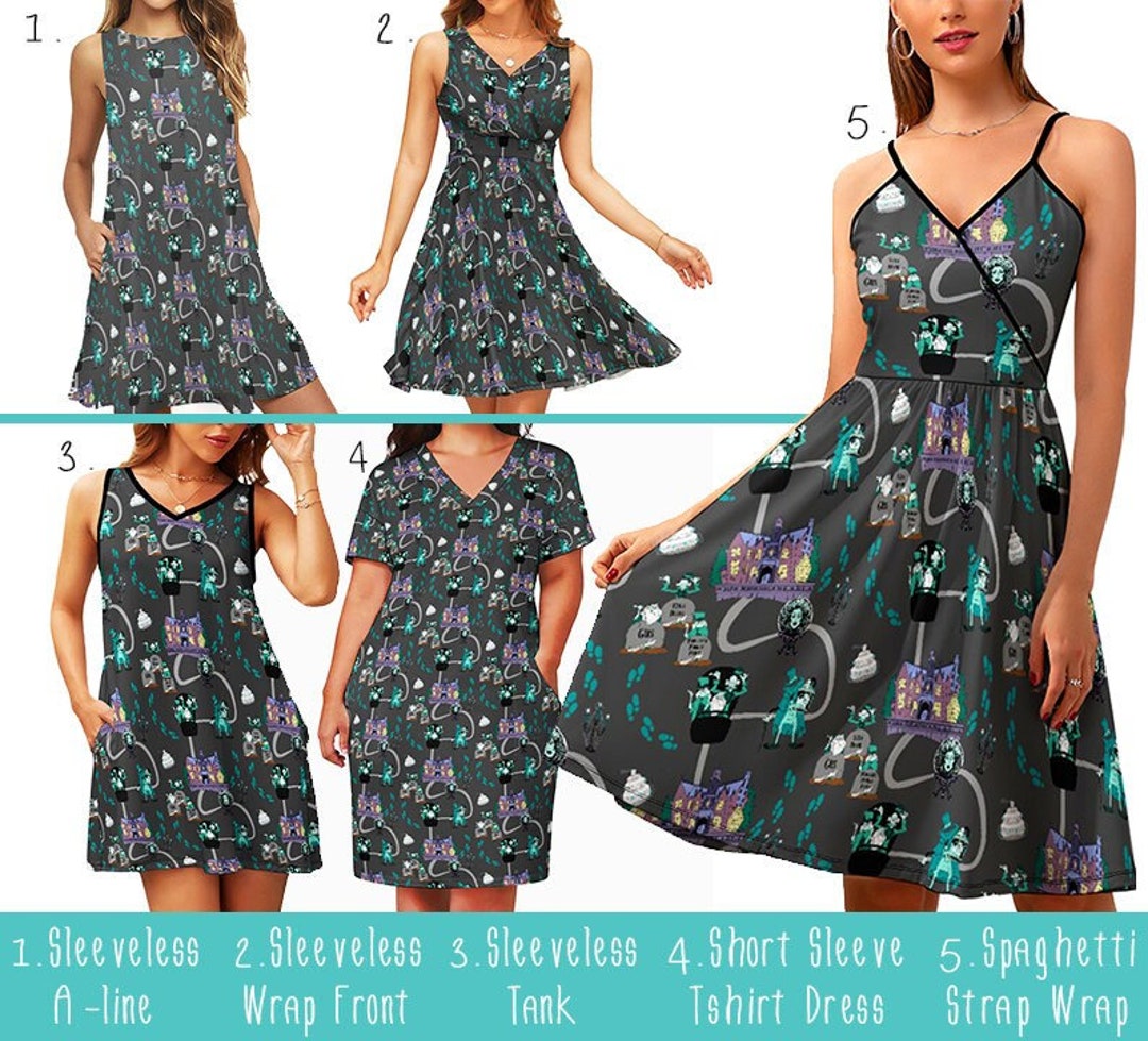 Haunted Mansion Map Dresses Goth Gothic Disneybound Disney World ...