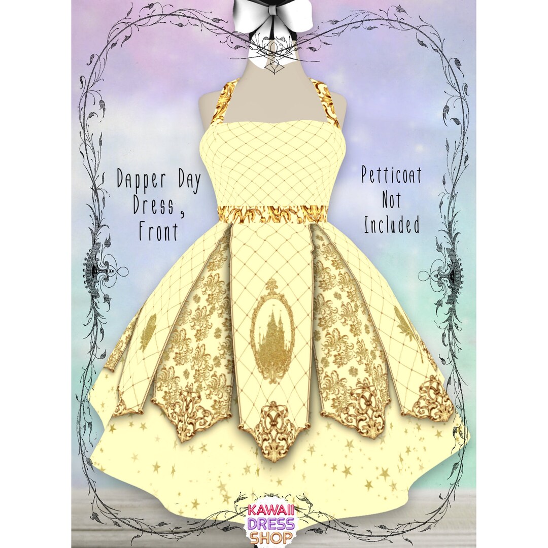Belle Dapper Dress XS-5XL Plus Size Lolita Rockabilly Disneybound ...