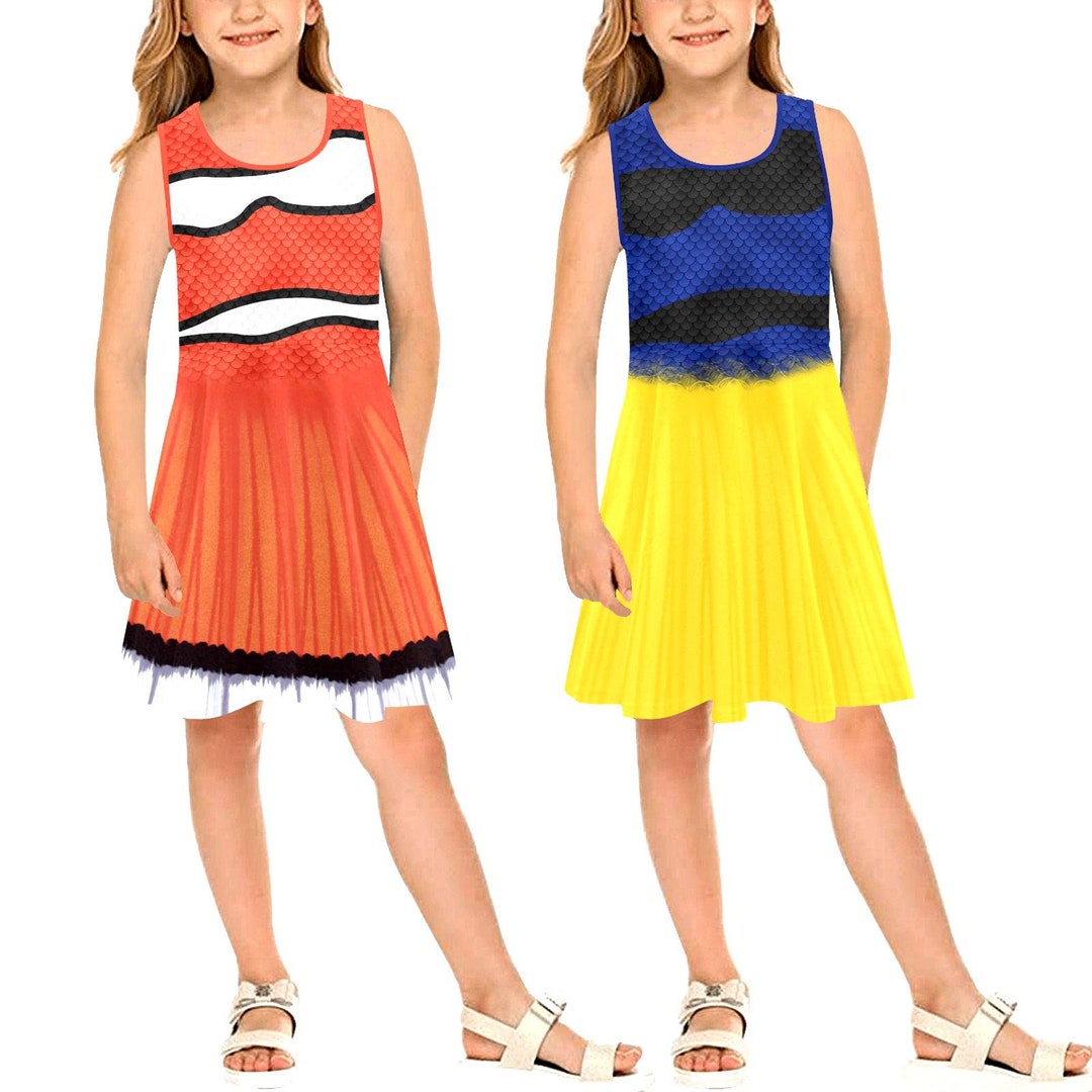RUSH OPTIONS Nemo Dory Kids Dresses Baby Girl Toddler Disney World ...