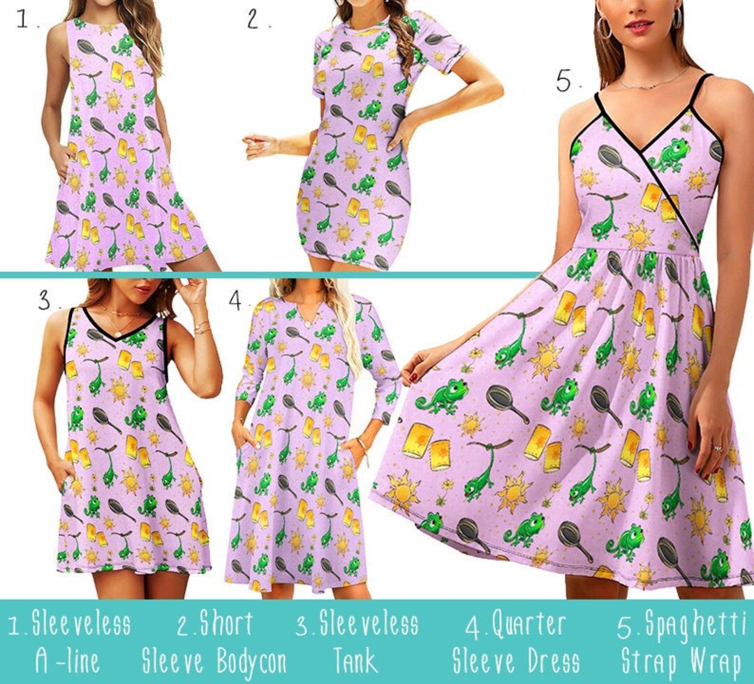 Rapunzel Pascal Allover Dresses Disneybound Disney World Disneyland ...