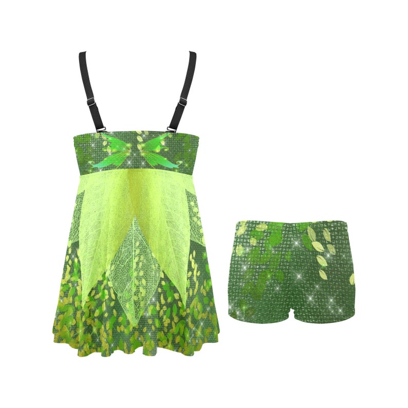 Tinkerbell Swim Dress Babydoll Tankini Two Piece Swimsuit | Etsy