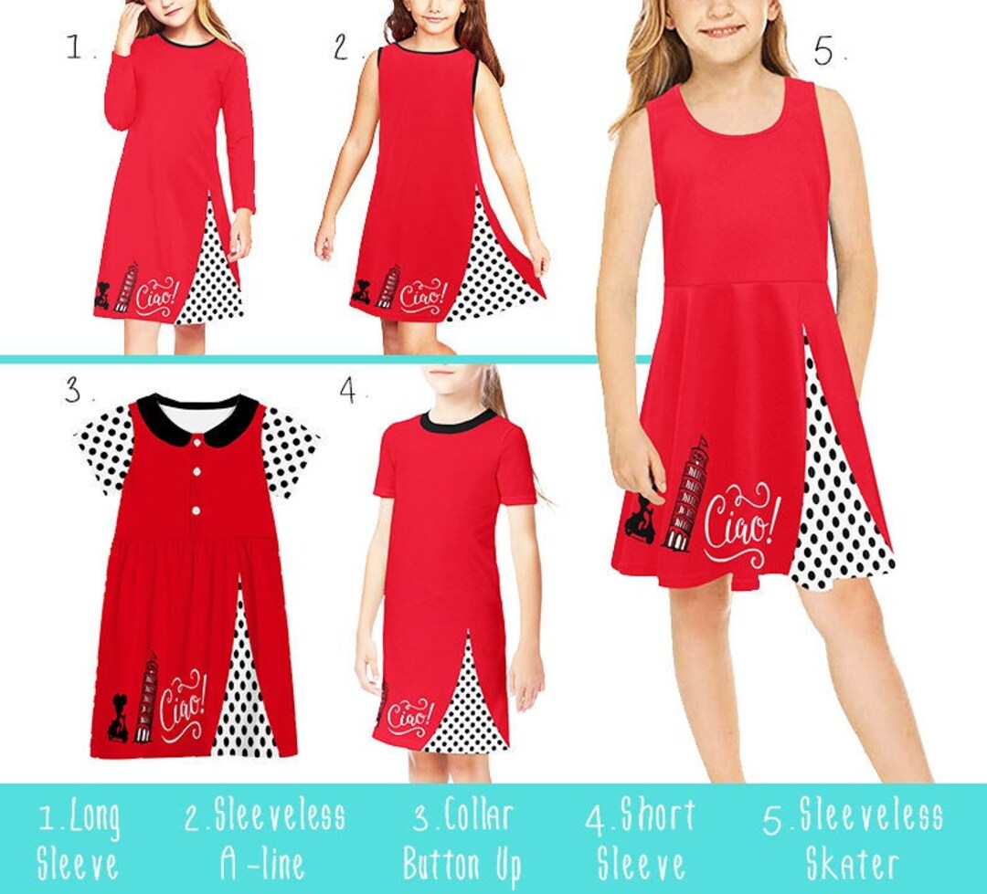 Italian Minnie Mouse Kids Dresses Baby Girls Disneybound Disney World ...