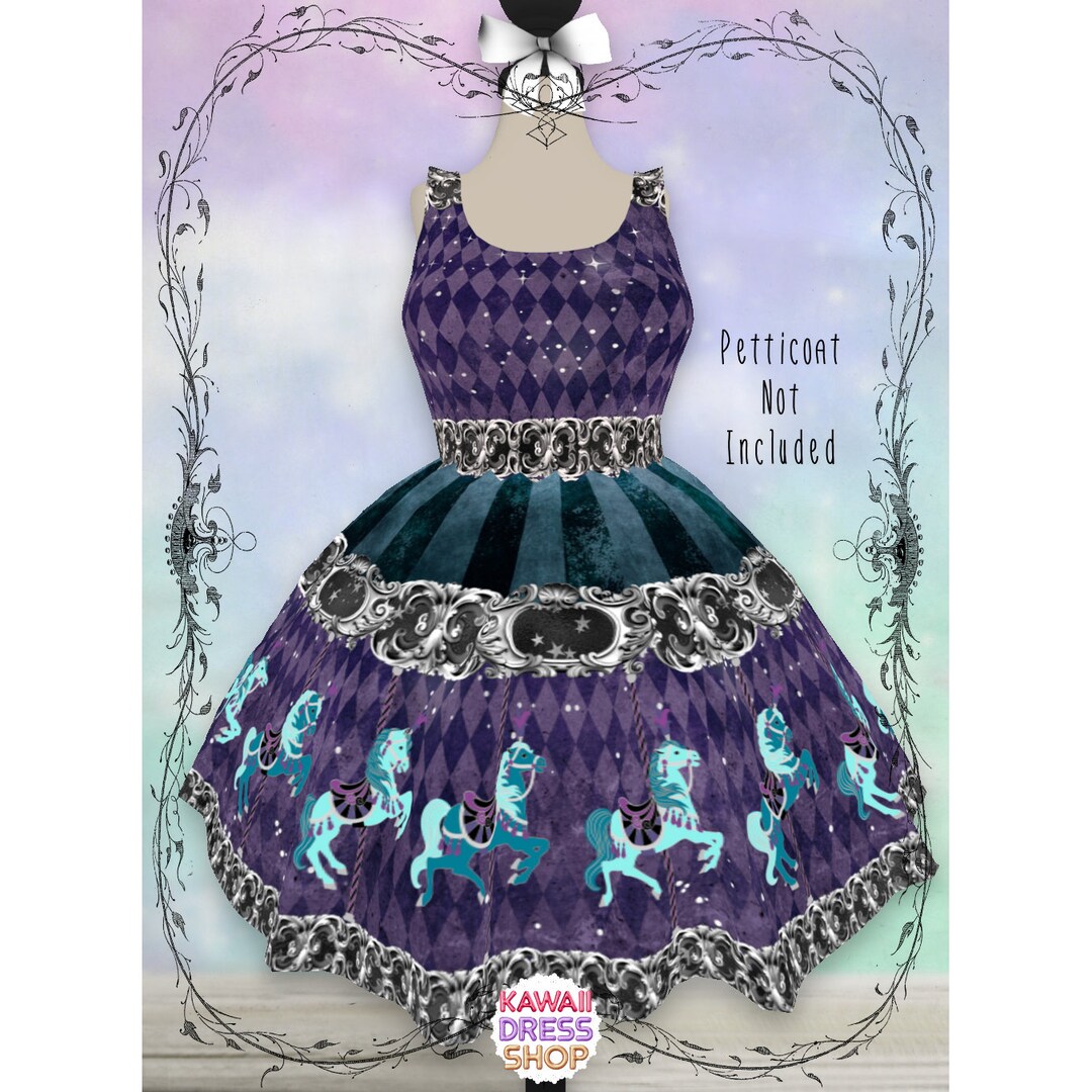 Midnight Carousel Dress Gothic Lolita-dress Carousel Pretty Goth Horse ...