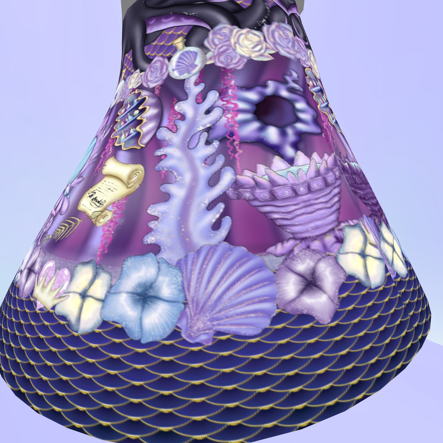 Ursula Lair Dress Cosplay Gothic Disneybound Run Disney Run - Etsy