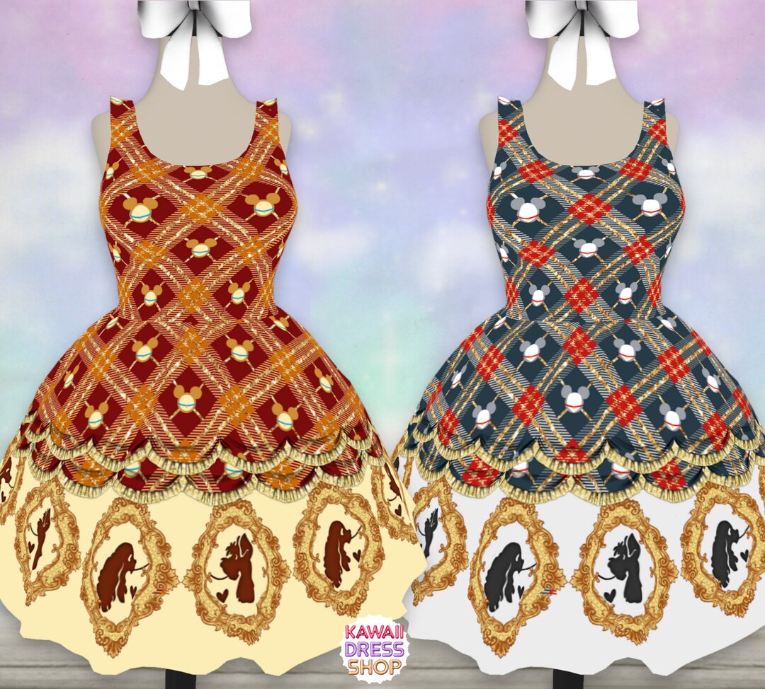 Lady and the Tramp Dress Lolita Disney Cosplay Dress, Dog Mom Gift, Dog ...