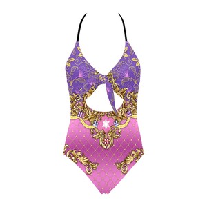 Rapunzel Ornate Sunburst Backless Cut Out One Piece Swimsuit S-2XL ...